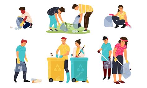 Reciclagem De Personagens Desenhos Animados De Homens Mulheres E