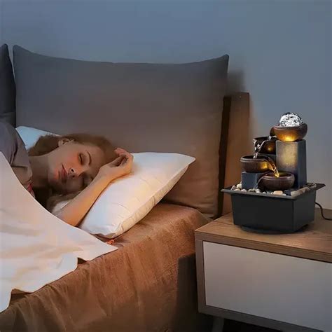 Fuente De Mesa Cascada 4 Niveles Meditación Con Luz Envío Gratis