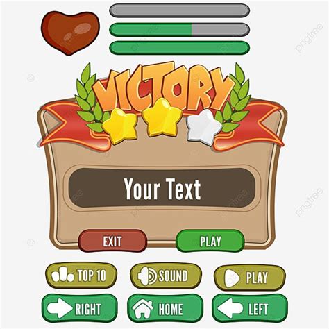캐주얼 게임 일러스트을위한 일러스트 버튼 및 팝업 경기 버튼 게임 팝업 Png 일러스트 및 Psd 이미지 무료 다운로드 Pngtree Button Game