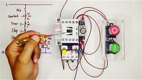 วงจรสตาร์ทมอเตอร์ด้วยพุชบัสตอน หยุดการทำงานด้วยทามเมอร์ หรือ หยุดการทำงานด้วยพุชบัชตอน Youtube