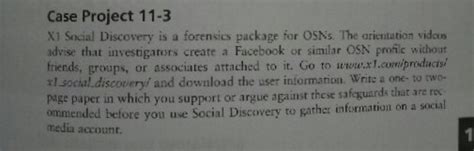 solved case project 11 3 x1 social discovery is a forensics