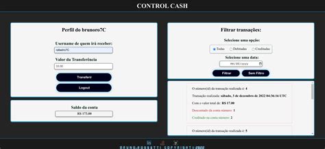 GitHub brunoro controlCash Aplicação Web Fullstack TypeScript Node e React rodando