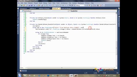 Vb Net Data Type Mismatch In Criteria Expression Select Data Youtube