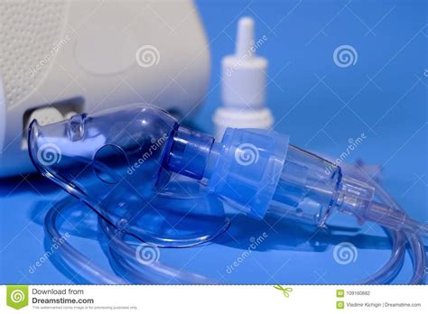 Medical Nebulizer For The Treatment Of Bronchitis Camera Agains Stock