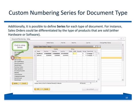 SAP Business One Documents Numbering PPTX Desktop Publishing Computer Software And