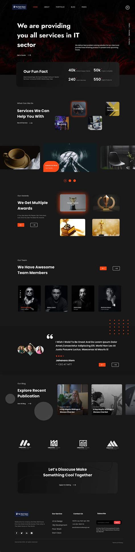 Entry By Uniwram For Build A Modern Unique And Reactive Website For A Managed IT Services