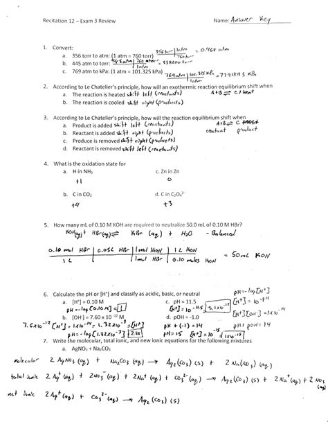 Exam Practice Problems W Solutions CHEM Studocu