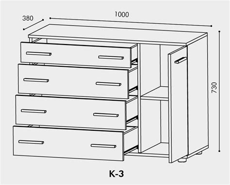 ᐉ Комод для спальні Еверест К 3 на телескопах 100х38х73 см Венге темний