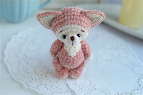 Лисенок Фенек вязаная игрушка амигуруми Тедди лисичка в интернет магазине на Ярмарке Мастеров