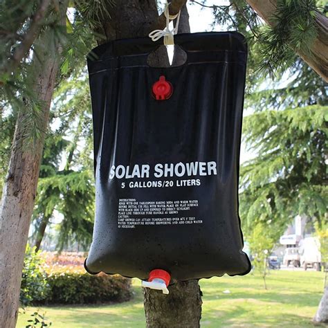 대용량 태양광 물 가방 접이식 Pvc 캠핑 욕조 샤워 물 저장 가방 야외 캠핑 하이킹 여행 용품 20l Aliexpress