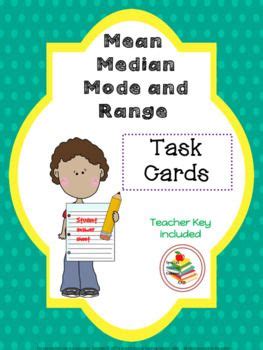 Mean Median Mode And Range Task Cards Math Review Math Task Cards Task Cards Math Review