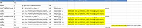 Showing Error Message Only When The Calculation Is Not True Form