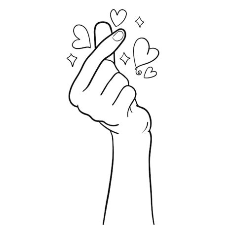 한국 사랑 로고 디자인 벡터 템플릿 프리미엄 벡터