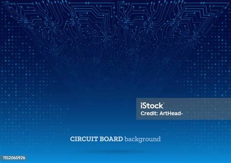 추상 3d 블루 회로 보드입니다 하이테크 기술 추상적인 배경입니다 배경 주제에 대한 스톡 벡터 아트 및 기타 이미지 배경 주제 연결 회로판 Istock