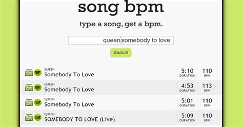 Song Bpm Finds The Bpm Of Your Music With Just An Artist And Title Lifehacker Australia