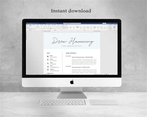 CV Template Word CV Template Professional Resume Template With Photo Modern Resume Template