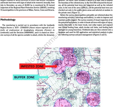 Figure1 Example Of The Infested Zone And Buffer Zone Detected Download Scientific Diagram