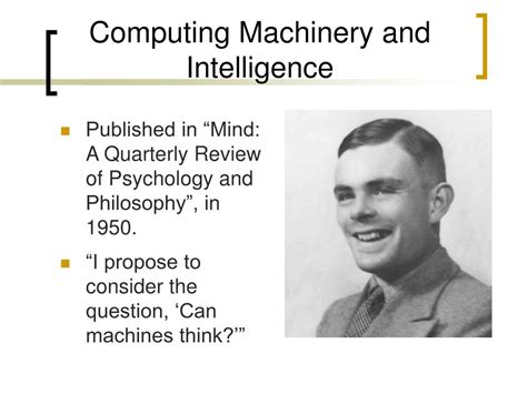 PPT Computing Machinery And Intelligence PowerPoint Presentation Free Download ID