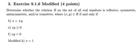 Solved 3 Exercise 9 1 6 Modified 4 Points Determine Chegg Com