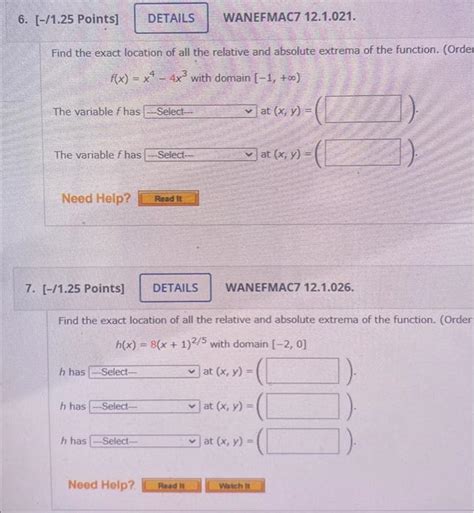 Solved Locate And Classify All Extrema In The Graph By