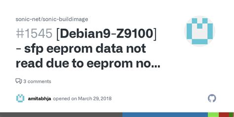 Debian Z Sfp Eeprom Data Not Read Due To Eeprom Not Being Detected Issue