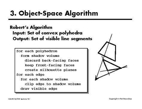 Hidden Surface Algorithms