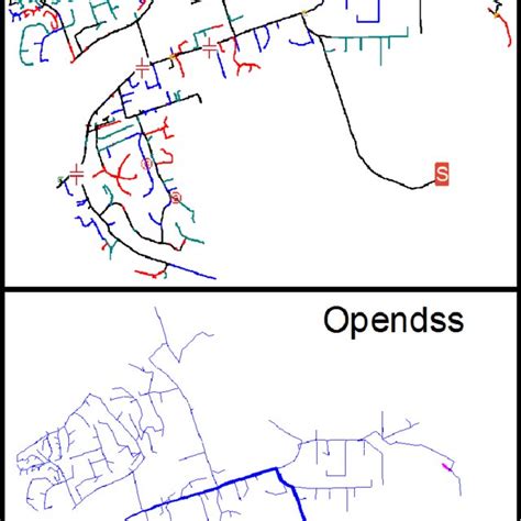 Geographical View Of Test Feeder Distribution Feeder In Synergi Format
