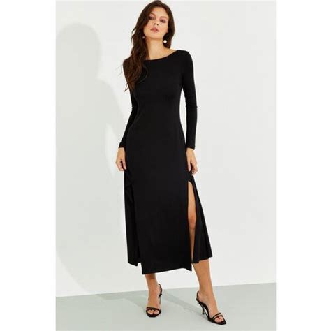Cool Sexy Women S Black Backless Double Slit Maxi Dress EPonuda Com