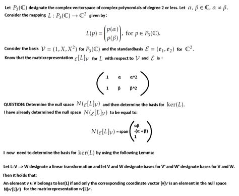 Solved Let P C Designate The Complex Vectorspace Of Chegg Com