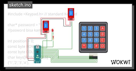 Password 2 Relay Wokwi Esp32 Stm32 Arduino Simulator