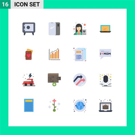 Set Of Modern UI Icons Symbols Signs For Card Hardware Female Device Computer Editable Pack