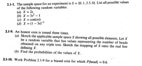 Solved 2 1 1 The Sample Space For An Experiment Is S 0 Chegg Com