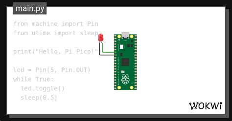 Blink With MicroPython Copy Wokwi ESP STM Arduino Simulator