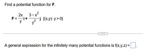 Solved Find A Potential Function For Chegg
