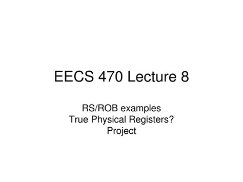 Ppt Eecs 470 Lecture 8 Powerpoint Presentation Free Download Id