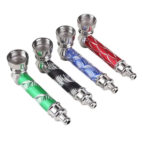 Portable Scale Shaped Metal Tobacco Pipe Filter Smoking Pipe Mini