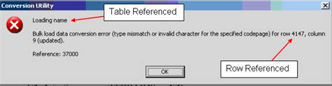 Conversion Utility Returns A Bulk Load Data Conversion Error Knowledgebase Home