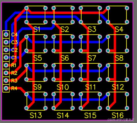 【stm32】 4x4矩阵键盘电路 stm32 4x4矩阵键盘 csdn博客
