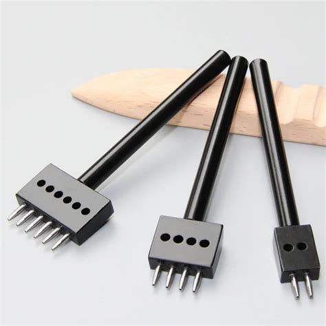 Pcs Mm Spacing Leather Hole Punches Round Stitching Punch Tools Leather Punching Tool
