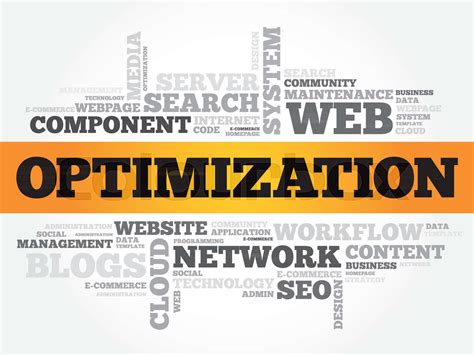 Optimization Word Cloud Collage Stock Vector Colourbox