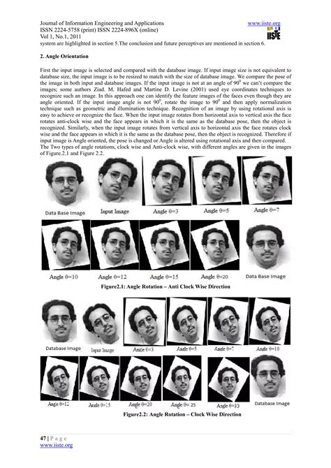 Similarity Of Inference Face Matching On Angle Oriented Face Recognition Pdf