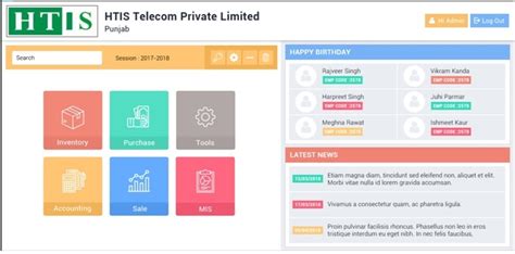 ERP Software At Best Price In Mohali By HTIS Telecom Private Limited ID 20409567355