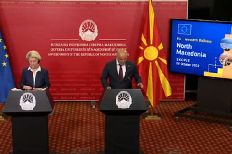 ВО ЖИВО Прес конференција на Фон дер Лајен и Ковачевски Civilmedia