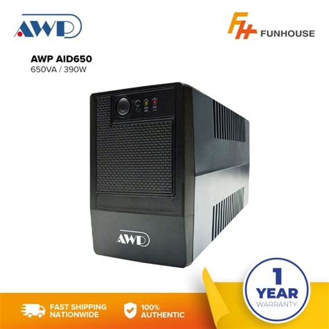 Awp Aid650 Aide 390w 650va Ups With Avr Uninterruptible Power Supply 4 Sockets Lazada Ph