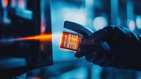 Warehouse Worker Scanning Barcode On Box With Laser Scanner In Storage Room Stock Image Image