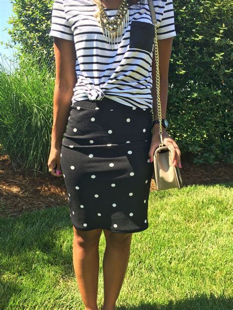 What Nicole Wore Lularoe Cassie Skirt Polka Dot Pencil Skirt