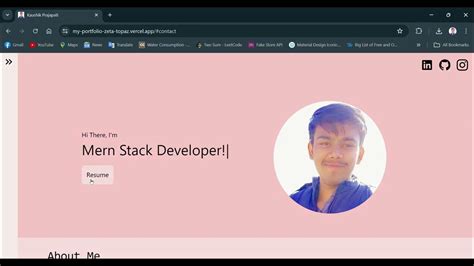 Web Development Portfolio By Kaushik Prajapati Csedge Intern Showcase