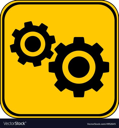 Settings Button Royalty Free Vector Image VectorStock