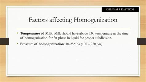 Homogenization Of Milk Pptx
