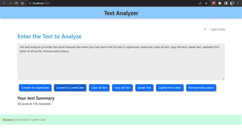 Github Vshveta08text Analyzer This Is The Text Analyzer Made Using Reactjs It Provides The